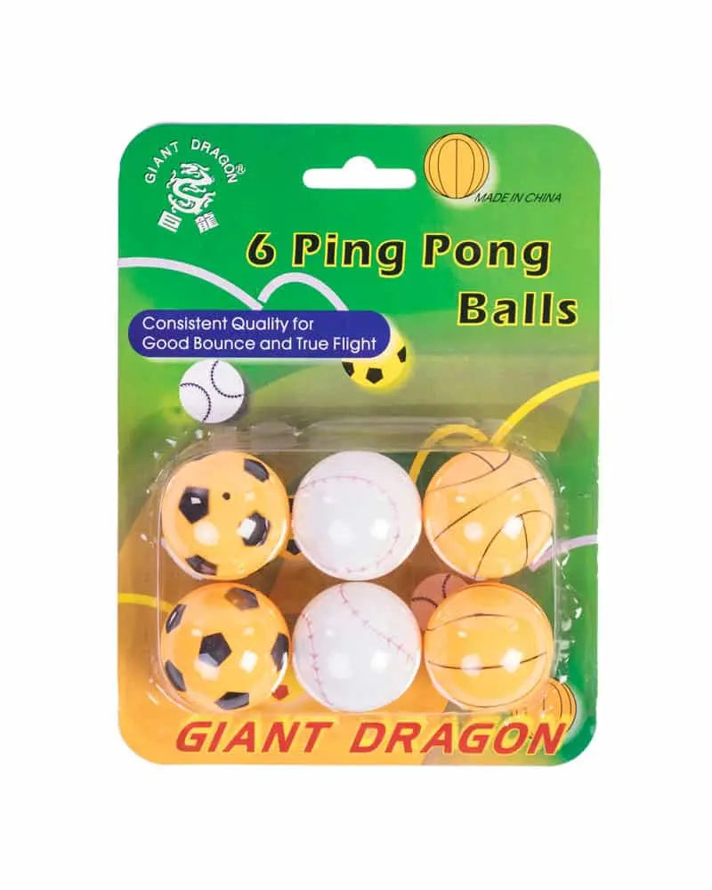 SPORTS THEMED PING PONG BALLS, 1 STAR